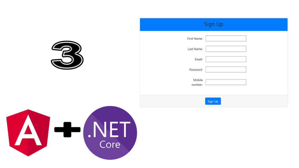 Angular 8 with ASP.Net Core Tutorial part 3 Sign Up Form - Learn Technologies